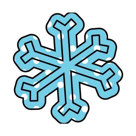 Frosty Snowflake Outlines Winter Snowflake Line Art