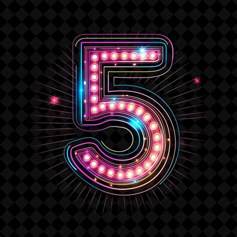 Premium Psd Neon Alphabet And Numbers Png Collection Glowing Typography Design Element For