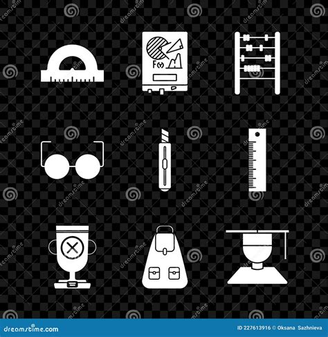 Set Protractor Grid For Measuring Degrees Board With Graph Chart
