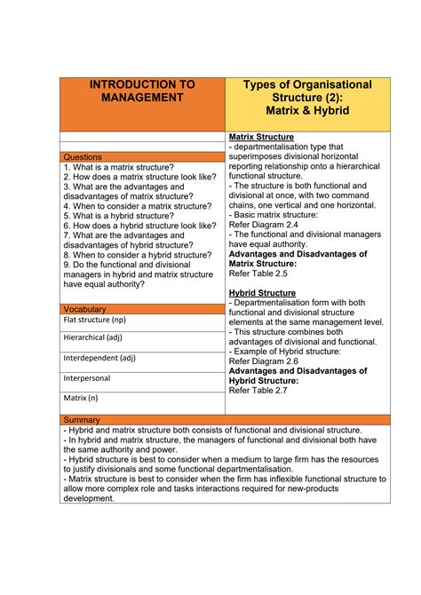 Hybrid Organizational Structure Diagram Hybrid Structure In
