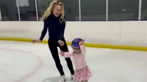 Olympian Tara Lipinski Takes 2 Year Old Daughter Ice Skating