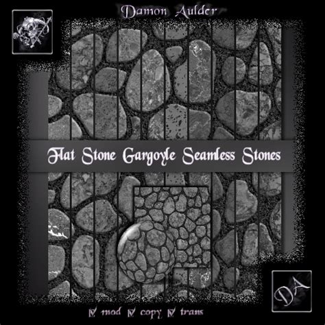 Second Life Marketplace Nutec Flat Stone Gargoyle Seamless Texture Set