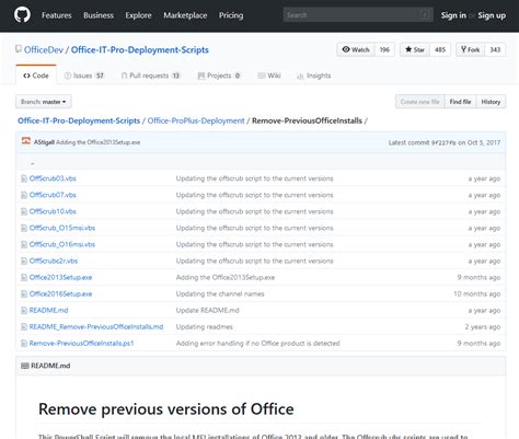 how to automatically uninstall all previous office versions using