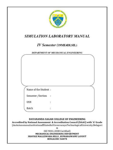 Simulation Laboratory Manual Pdf Numerical Control Kinematics