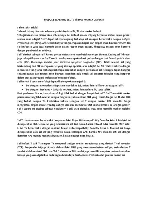 5 Modul Topik Limfosit T Pdf