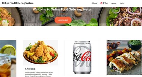 Online Food Ordering System Using Phpmysql Campcodes