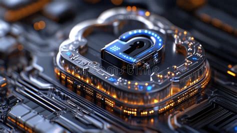 A Glowing Padlock On A Cloud Structure Represents Cloud Security