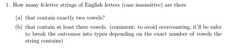 Solved 1 How Many 6 Letter Strings Of English Letters Case