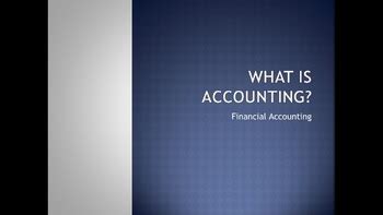 What Is Accounting An Introduction PowerPoint PPT By Matt S Business Corner