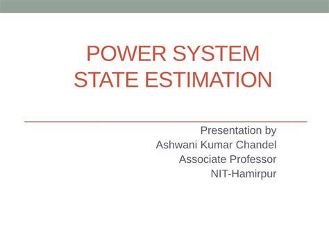 Pdf Power System State Estimation Dokumentips
