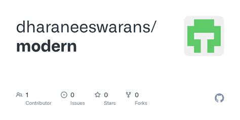 GitHub Dharaneeswarans Modern