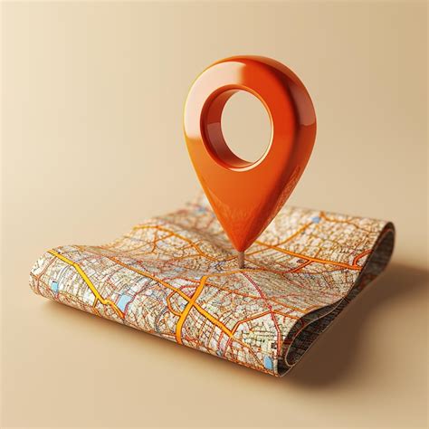 Premium Photo Location Folded Paper Map Search Bar And Pin Isolated GPS And Navigation Symbol