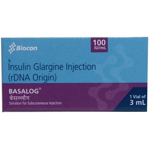 Basalog 100iu Insulin Glargine Injection Packaging Size 3 Ml In 1 Cartridge At Rs 488 Pack In