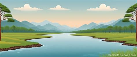 Horizontal Tileable Pattern Assamese Serene Intriguing Calm Landscape