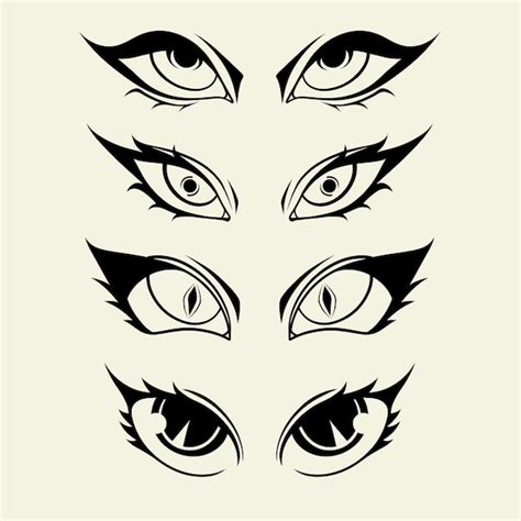 Premium Vector Anime Eyes Illustration Vector Asset