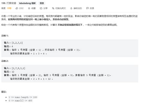 打家劫舍系列问题——dp打家劫舍dp Csdn博客