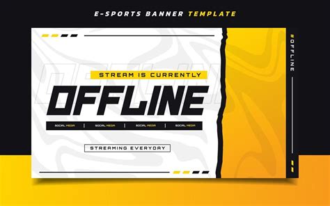 Offline Gaming Banner Screen Template With Logo