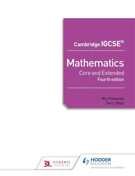 Sách Hodder Cambridge Igcse Mathematics Core And Extended Fourth Edition Times Edu