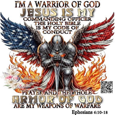 Warrior Of God Design Jesus Christian Religious Whole Armor Of God