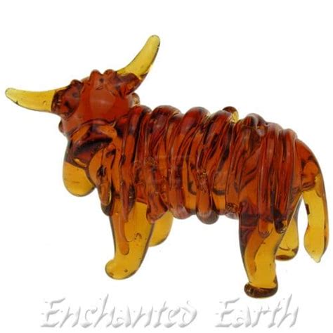 Handmade Glass Highland Cow