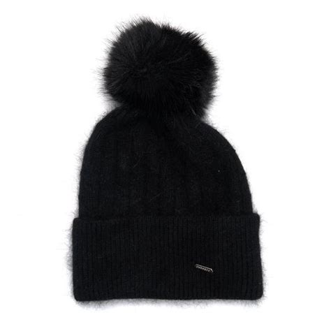 Fes Negru Cu Torsade Din Angora Si Casmir Esteto Ro