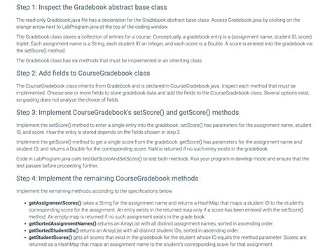 Solved In Java CourseGradeBook Import Chegg