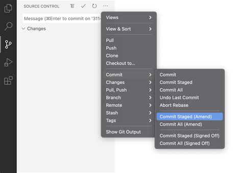 Provide A Better Amend Commit Experience · Issue 115997 · Microsoftvscode · Github