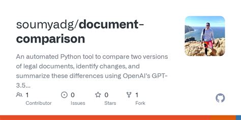 Github Soumyadgdocument Comparison An Automated Python Tool To