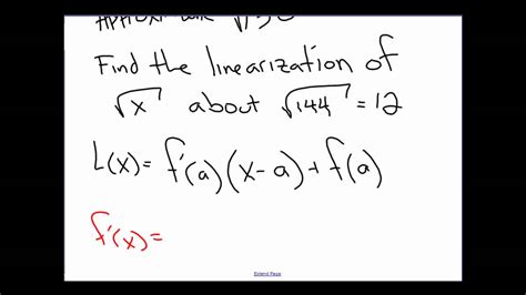 4 5 Linearization Example Youtube 4 5 Linearization Example Youtube