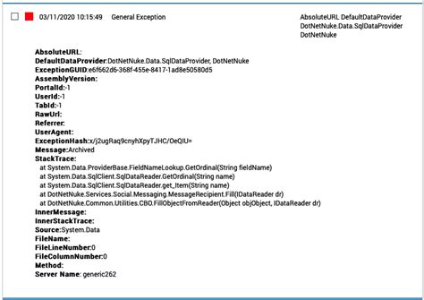 Exception Alert For Social Messaging MessageRecipient Issue 3624 Dnnsoftware Dnn Platform