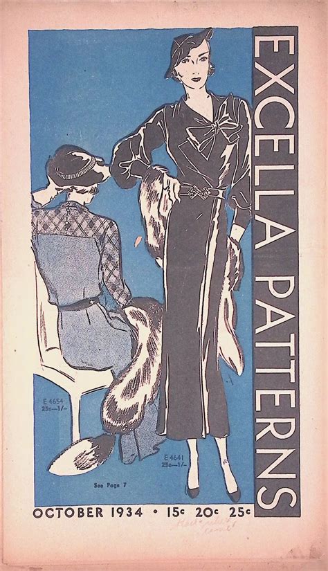 Excella Patterns October 1934 Vintage Sewing Patterns Fandom