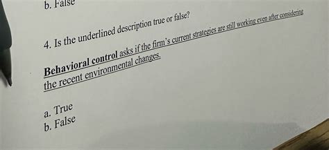 Solved B ﻿false4 ﻿is The Underlined Description True Or