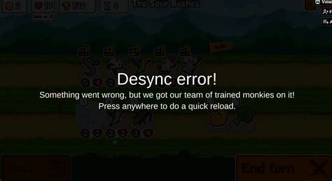 Constant Desync Error Happens On Android And Test Server After Almost Any Action And Bugs