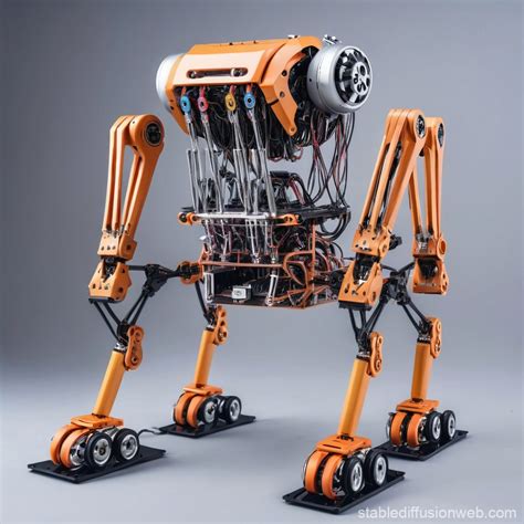 Eight Motored Quadruped Robot Stable Diffusion Online
