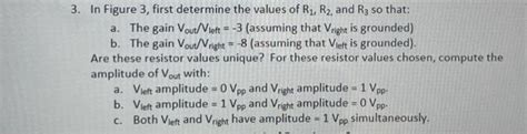 solved figure 3 inverting summing amplifier 3 in figure 3