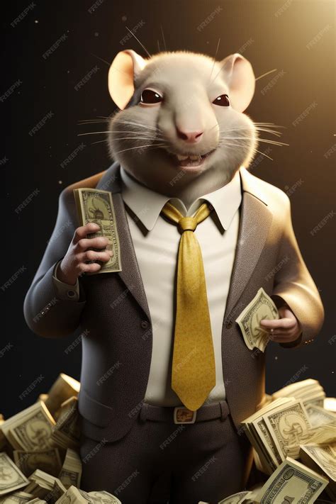 Premium Ai Image Rat With Money In His Hand