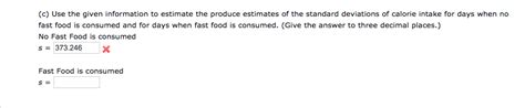 Solved Data Consistent With Summary Quantities In The