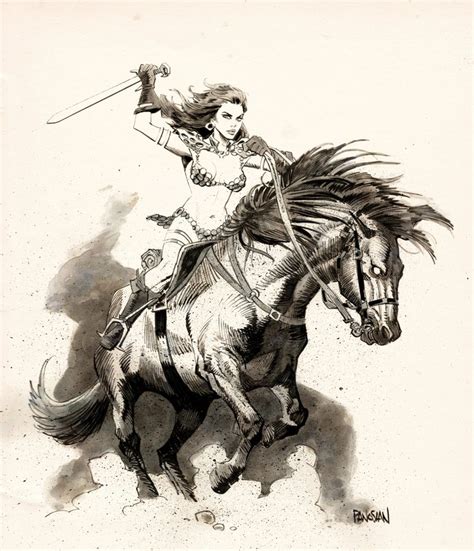 Comic Art Showcase — Red Sonja By Dan Panosian
