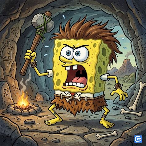 Caveman Spongebob Meme S And Images The Funniest Primitive Panic