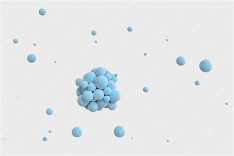 Premium Photo Blue Spheres With The Textured Surface Random Distributed 3d Rendering
