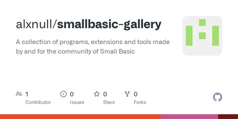 Github Alxnullsmallbasic Gallery A Collection Of Programs