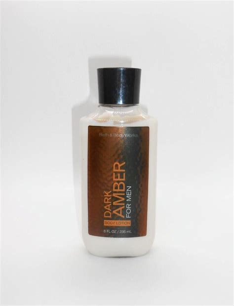 Bath And Body Works Dark Amber For Men Body Lotion Aloe And Vitamin E And B5 Rare 8 Oz 4553569520