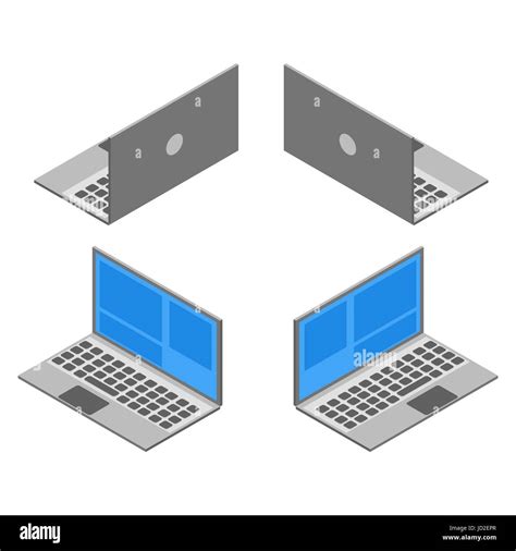Vector Illustration Of Isometric Laptop Stock Vector Image And Art Alamy