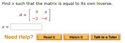 Solved Find X Such That The Matrix Is Equal To Its Own Chegg Com