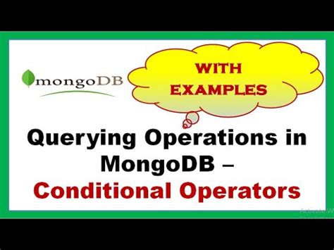 Conditional Operators In MongoDB Querying Operation In MongoDB YouTube