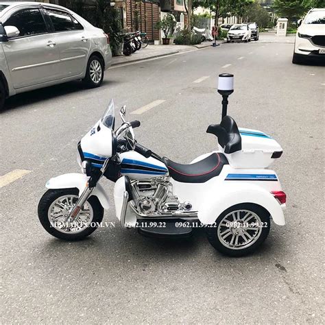 Xe Moto điện Cho Bé Smt111 Mô Hình Xe Cảnh Sát SiÊu Hot