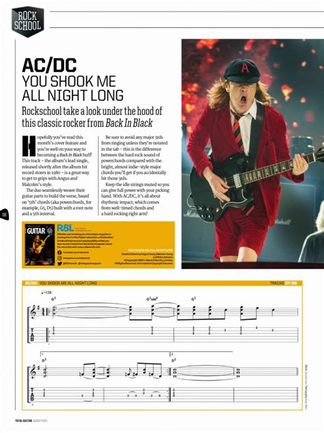 Acdc You Shook Me Grade 6 8 Pdf Musicology Rock Music