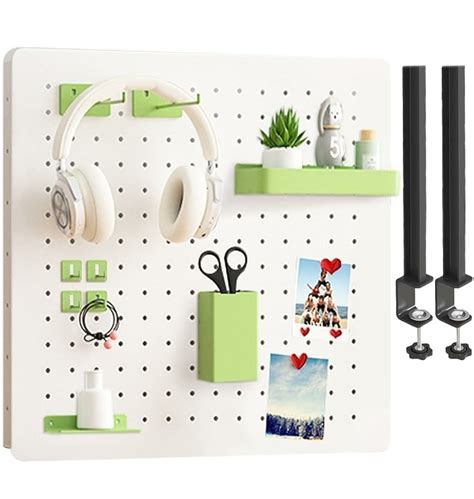 Olizee® 탄소강 클램프 온 책상 페그보드 조절 가능한 클램프 포함 책상 페그보드 액세서리 포함 티몬