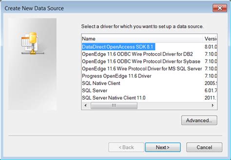 configuring odbc user and system client data sources