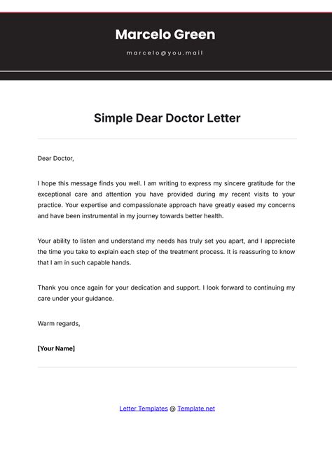 Free Doctor Disability Letter Template To Edit Online